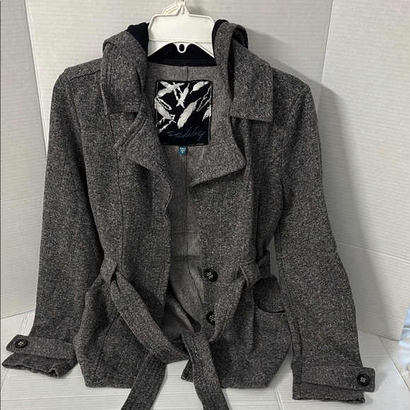 Sebby | Jackets & Coats | Sebby Gray Trench Coat With Belted Design ...